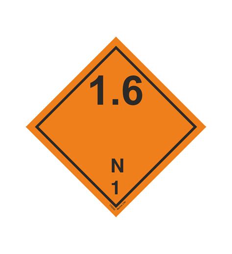 Imdg Signs Class 1 Explosive Div 1 6 N 172252