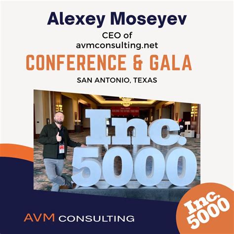 avm consulting inc on linkedin avmconsulting inc5000 alexymoseyev inc5000conferencegala