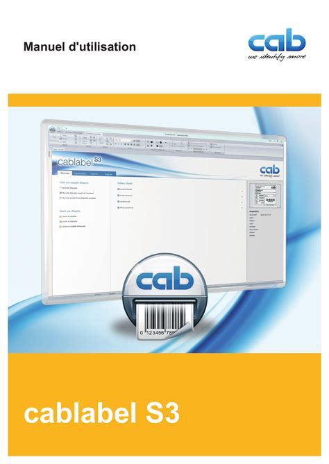 Cab Cablabel S3 Mode Demploi Manualzz
