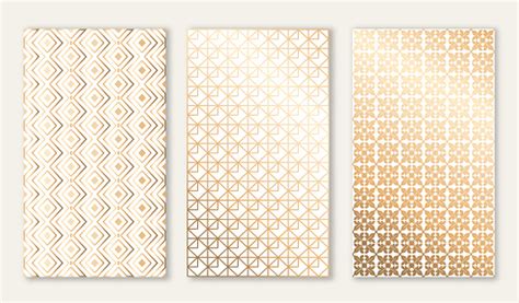 기하학적 인 황금 럭셔리 포스터 세트 프리미엄 기업 소책자 및 전단지 템플릿 디럭스 브로셔 추상적 인 창의성과 예술 플랫 벡터 컬렉션 금색에 대한 스톡 벡터 아트 및 기타