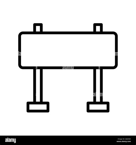 Barrier Icon Flat Set In Black And White Color Outline Vector Stock