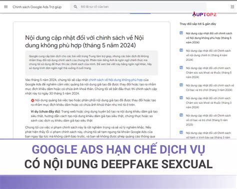 Google Ads Hạn Chế Dịch Vụ Có Nội Dung Deepfake Sexcual
