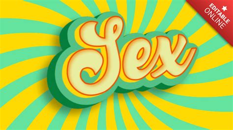Sex Vintage 3d Font Style Text Effect Generator