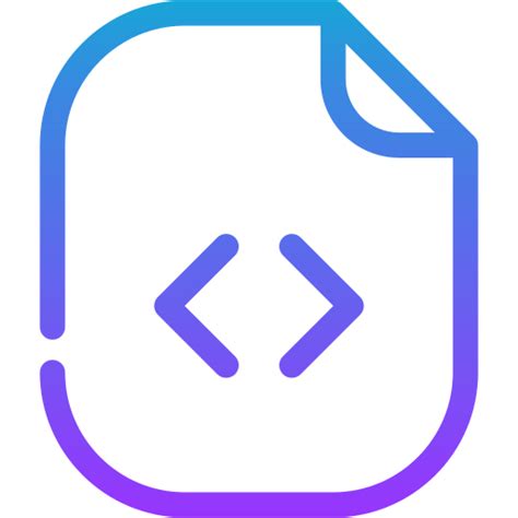 Code File Generic Gradient Outline Icon
