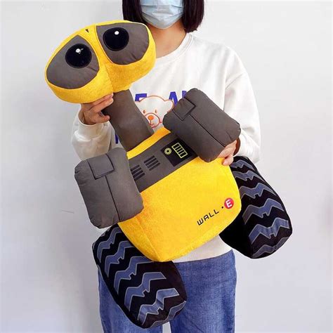 Cartoon 55cm Wall E Maliwanag Robot Plush Toy Wall E Minion Robot Model Malambot Stuffed Plush