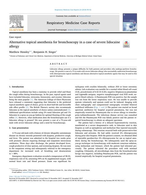 Allergy To Lidocaine Dental At Wilfred Mccarty Blog