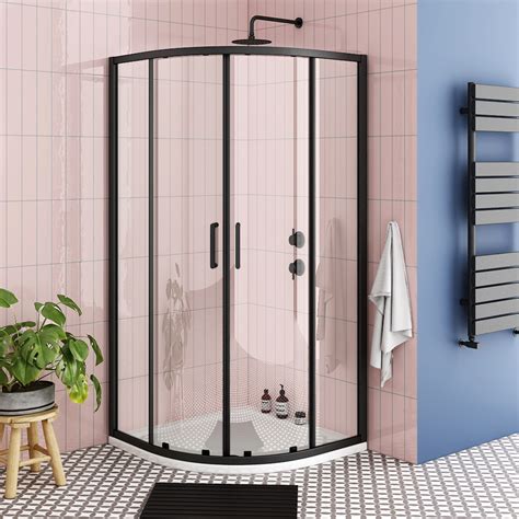 Mode Cooper Black Hinged Quadrant Shower Enclosure 900 X 900 At Hugo