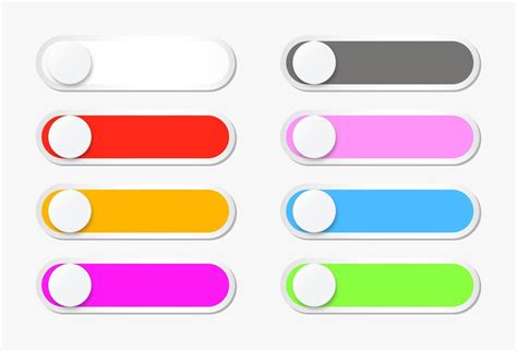 Toggle Switch Buttons Switch Buttons Set Illustration 49310791 Vector Art At Vecteezy