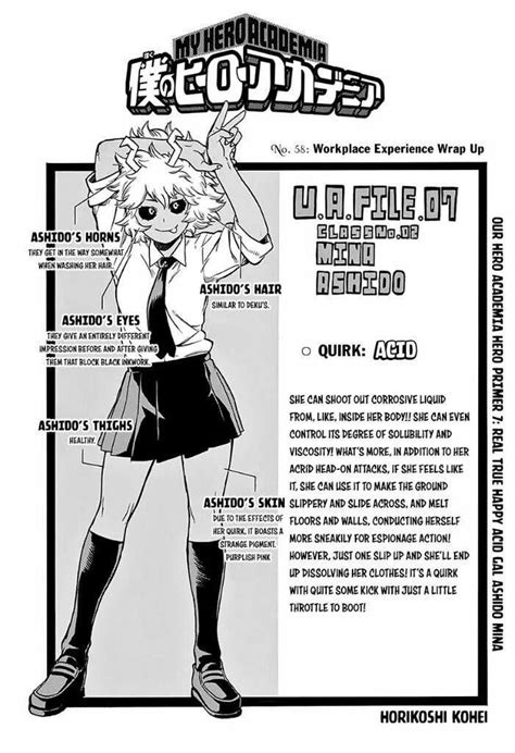 Mina Ashido Official Bio My Hero Academia My Hero Academia Boku