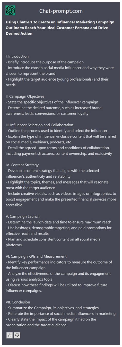 Using Chatgpt To Create An Influencer Marketing Campaign Outline To Reach Your Ideal Customer