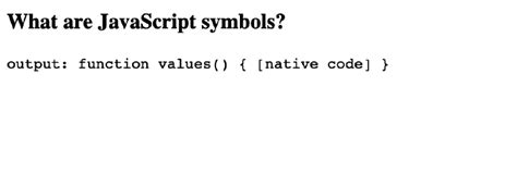 Javascript Symbol是什么极客笔记