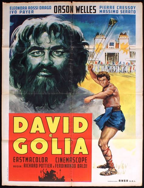 David And Goliath 1960 Orson Welles Manifesto Poster David And