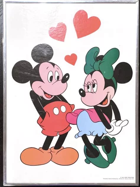 Walt Disneys Mickey And Minnie Mouse Original Licensed 1980s Poster £