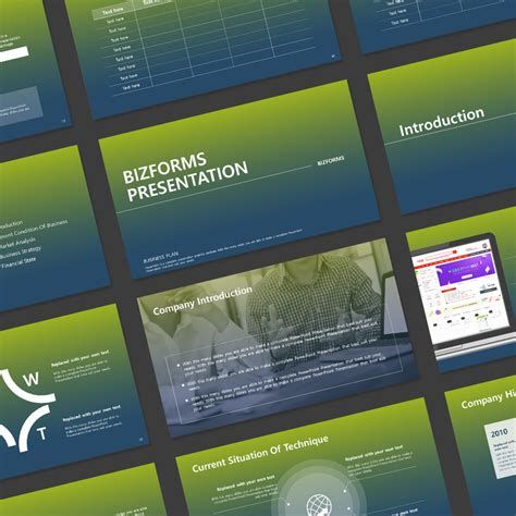 비즈폼 스티브잡스 사업계획서 Ppt 템플릿 패키지 Green Navy 그라데이션 Ppt Ppt템플릿 Template 템플릿 Ppt레이아웃 Ppt디자인