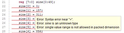 SOLVED Verilog Vivado FPGA Error For Sinewave LUT Single Value Range Is Not Allowed In