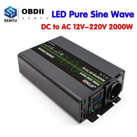 Jfind 2000w 60hz Führte Reine Sinus Welle Gleichstrom Zu Wechselstrom 12v 220v Wechsel Richter