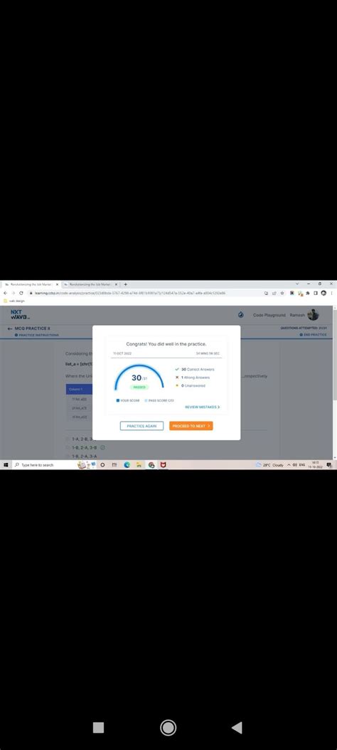 Ramesh Lamba On Linkedin I Completed Todays Mcq