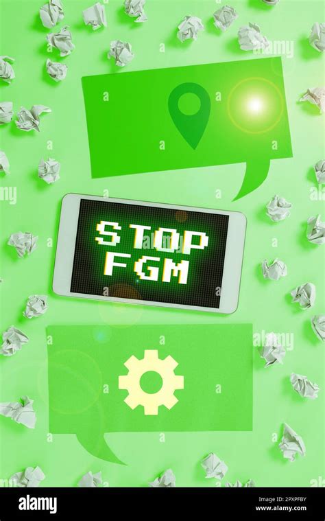 Handwriting Text Stop Fgm Internet Concept Put An End On Female Genital Cutting And Female