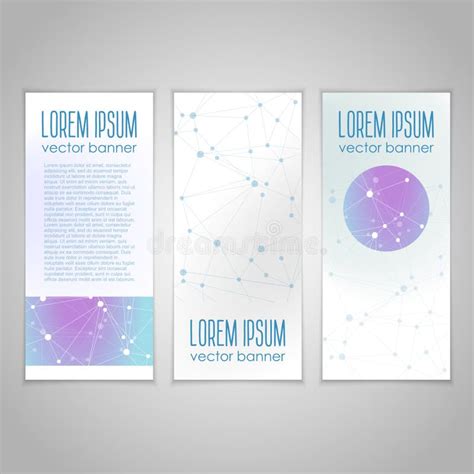 Banner Template With Network Connections Concept Stock Vector