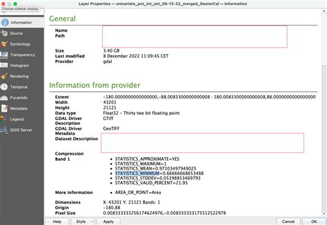 Different Minimum Value In Qgis Symbology Options Singleband