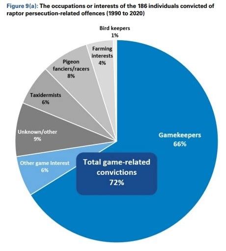 Occupations Convictions 19902020 Pie Chart Raptor Persecution Uk