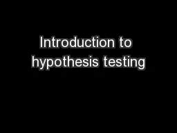 PPT Introduction To Hypothesis Testing