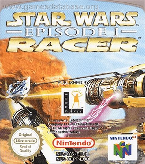 Star Wars Episode I Racer Nintendo N64 Artwork Cartridge Top