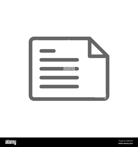 Document File Line Icon Graphic Resource Template Vector Illustration Stock Vector Image And Art