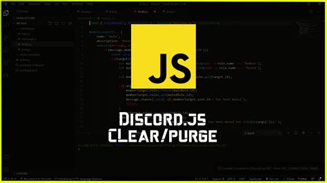 how to make a discord js bot episode 7 clear purge youtube