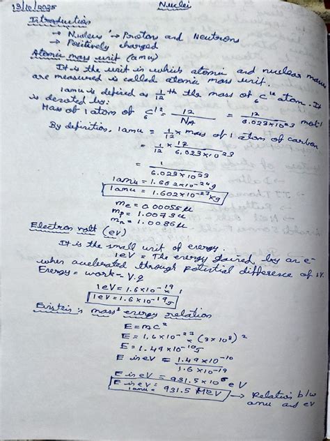 Nuclei Handwritten Notes Pdf