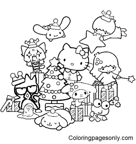 Sanrio Coloring Pages Winter