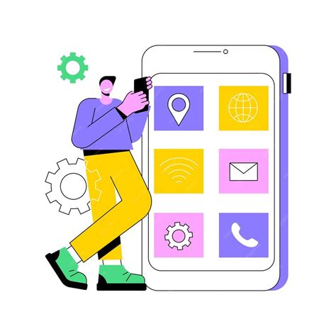 Premium Vector Native Mobile App Abstract Concept Vector Illustration