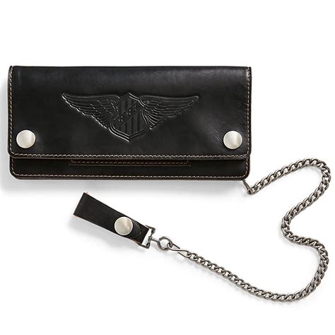 Double Rl『leather Chain Wallet』black Reggieshop