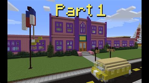 Minecraft Springfield Elementary School Christmas Tour Part 1 Youtube