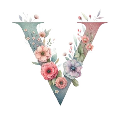 파스텔 알파벳 V 수채화 파스텔 알파벳 V 수채화 꽃무늬 V 알파벳 V 편지 Png 일러스트 및 이미지 에 대한 무료 다운로드 Pngtree
