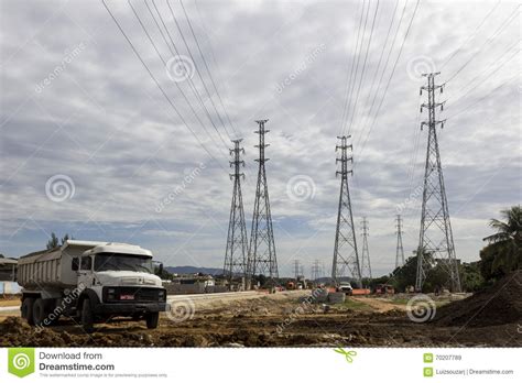 Electricity Pylons Infrastructure Works Editorial Stock Image Image Of Eletrical