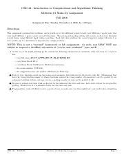 Exam 1 Make Up Pdf CSE 101 Introduction To Computational And