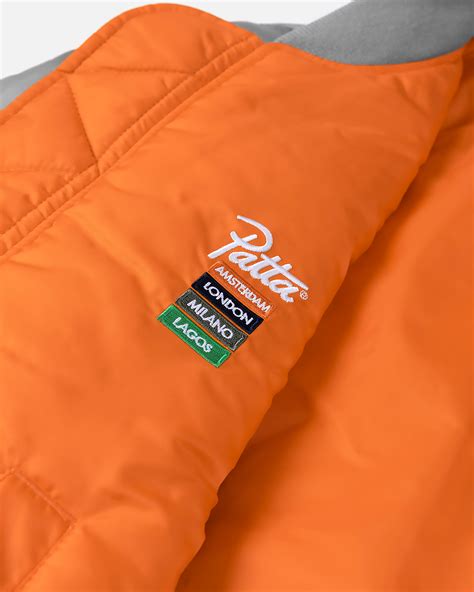 Patta X Alpha Industries Ma 1 Celebration Jacket Silverorange Patta Uk