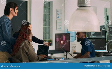 Multiethnic Group Of Developers Encountering System Crash And Hacking