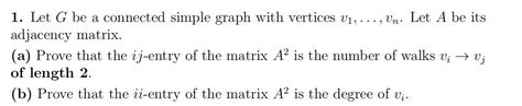 solved 1 let g be a connected simple graph with vertices