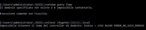 Impossibile Ottenere Il Nome Del Controller Di Dominio Status 1355