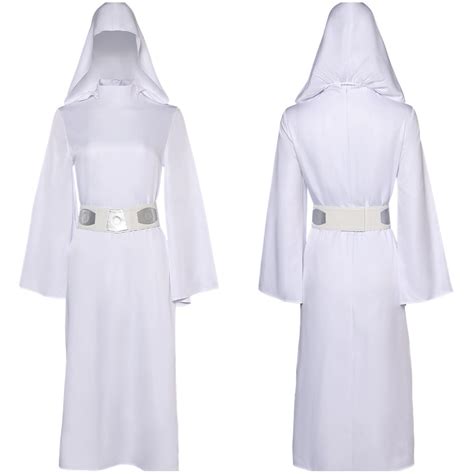 Princess Leia Women White Dress Party Carnival Halloween Cosplay