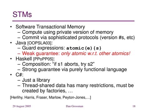 Ppt Strong Atomicity For Todays Programming Languages Powerpoint