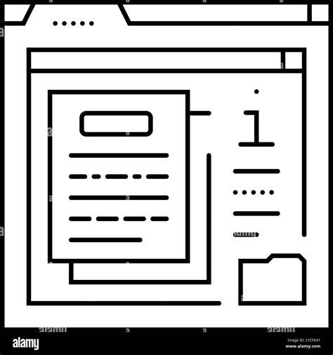 Software Documentation Line Icon Vector Illustration Stock Vector Image