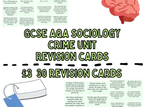 Aqa Gcse Sociology Social Stratification Revision Cards Teaching