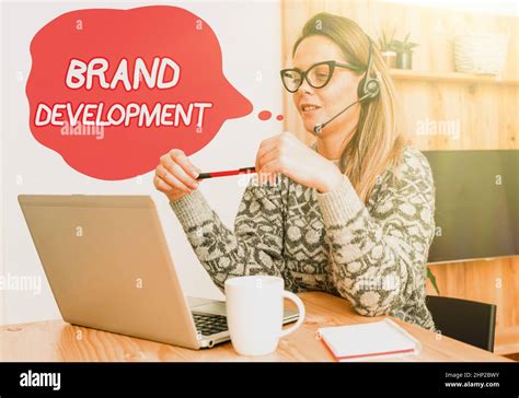 Writing Displaying Text Brand Development Business Idea Defining The Product To Excel In The