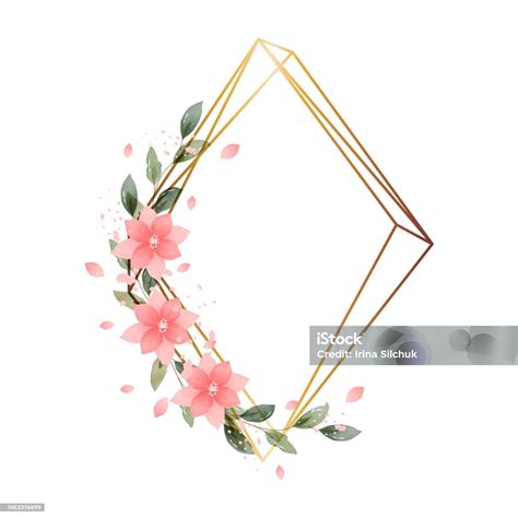 금 기하학적 다면체 청첩장 카드 고급 템플릿 표지 디자인을 위한 꽃 아르데코 스타일 벡터 0명에 대한 스톡 벡터 아트 및 기타 이미지 Istock