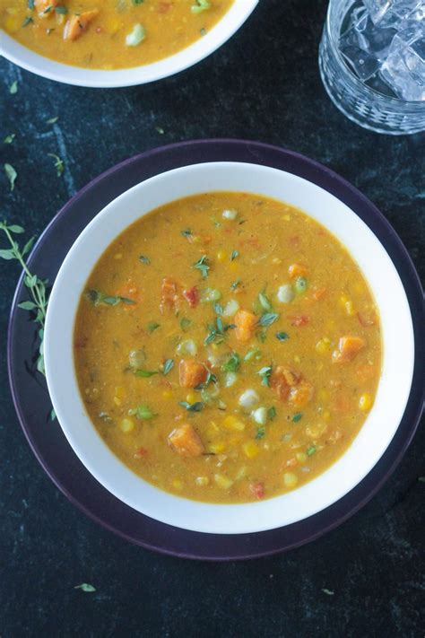 Sweet Potato Corn Chowder Veggie Inspired