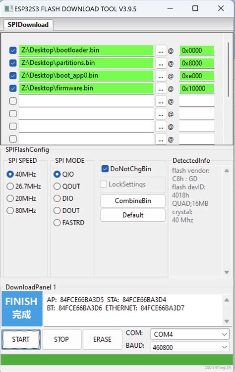 使用flash Download Tool进行esp32固件烧录esp32 Flash Download Tool Csdn博客