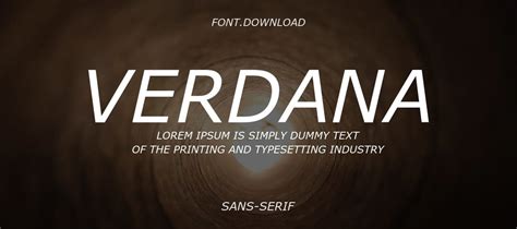 Verdana Font Download Free Font Download